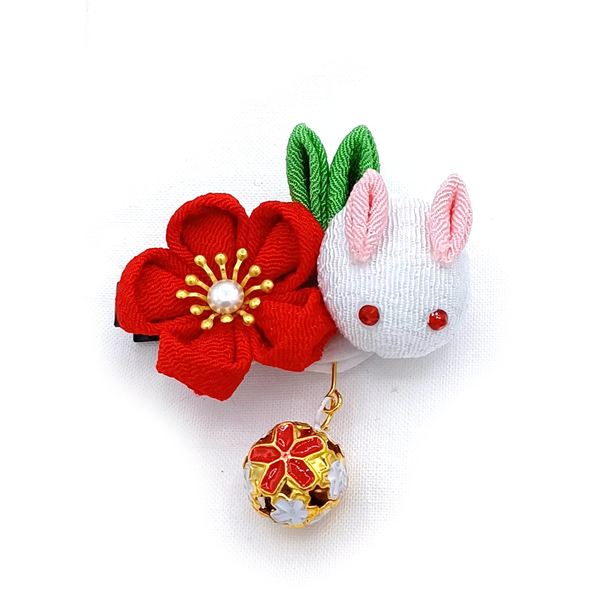 Bunny Hair Clip in All Red – Tangerine Mountain