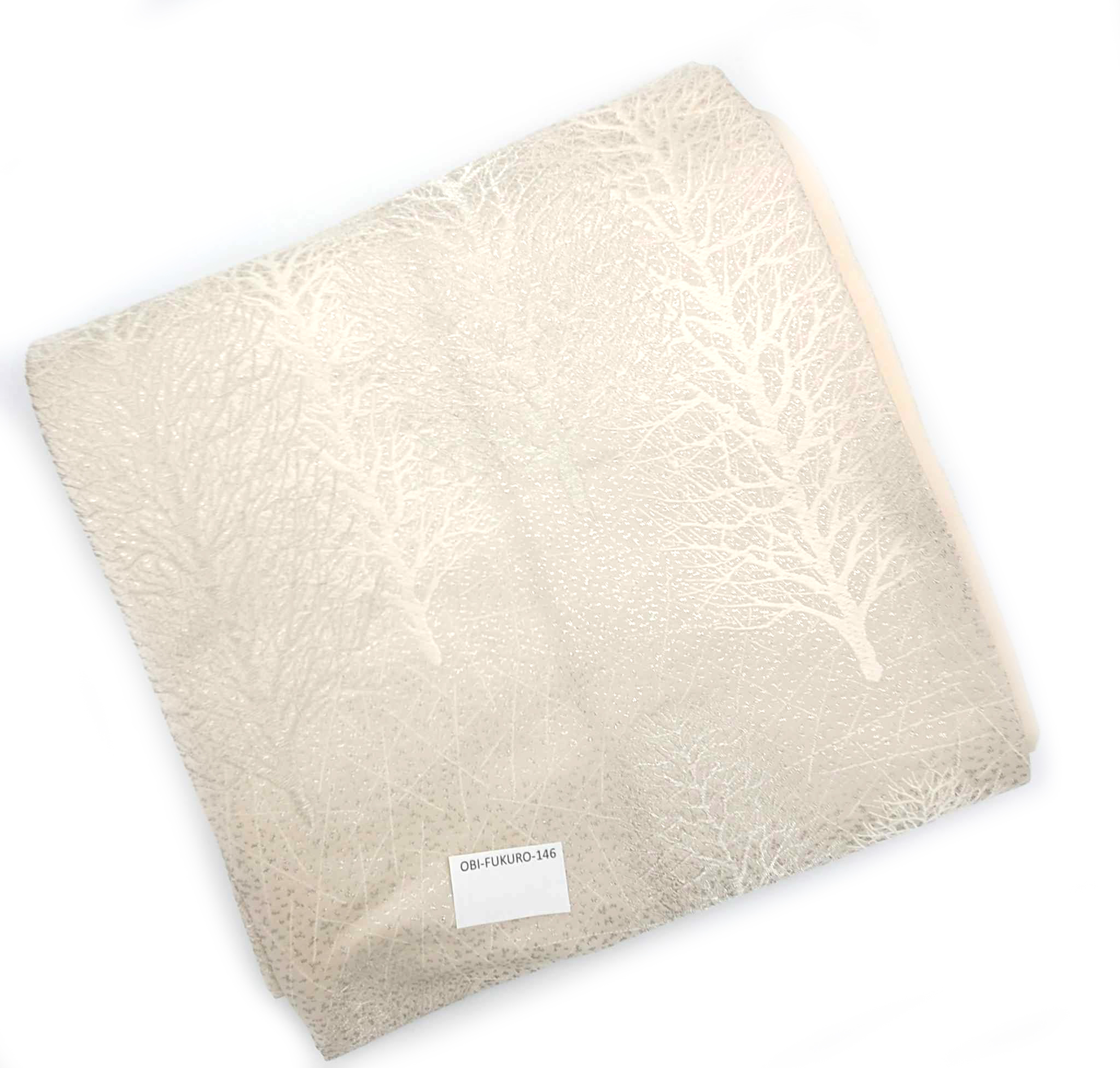 Starkly Silver Winter Forest Fukuro Obi – Tangerine Mountain